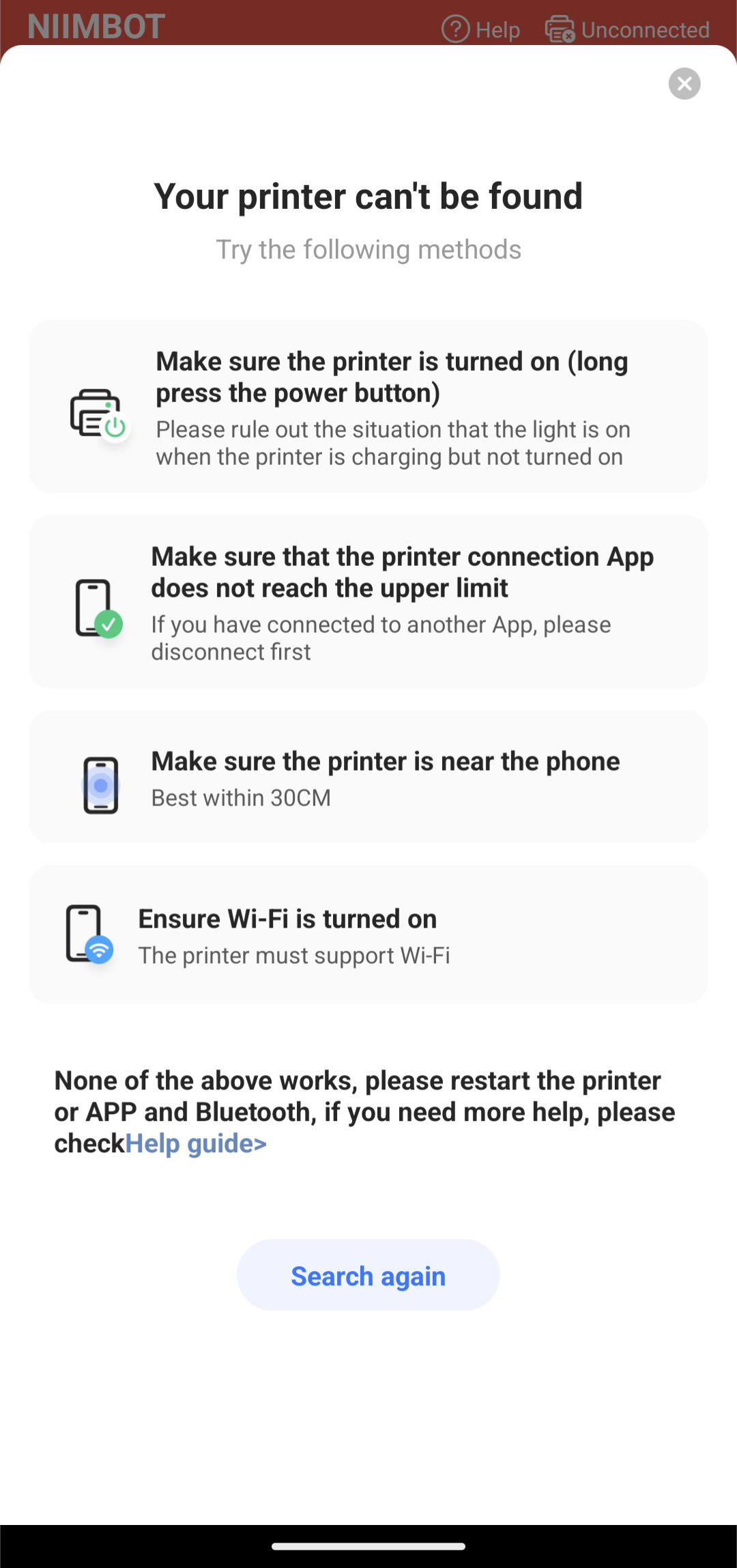 How to connect Niimbot printer in Android Niimbot app inside Intune ...