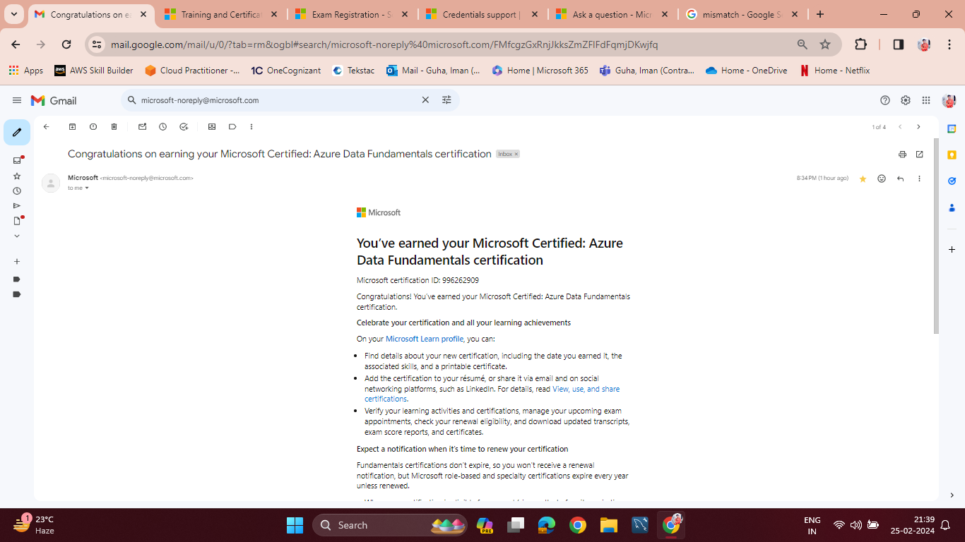 MCID mismatch with my Learn Profile - Microsoft Q&A MCID mismatch with my Learn Profile - Microsoft Q&A