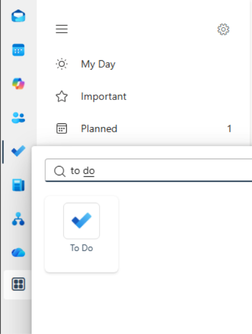My items are not coming up in Microsoft ToDo web addition. They synch ...