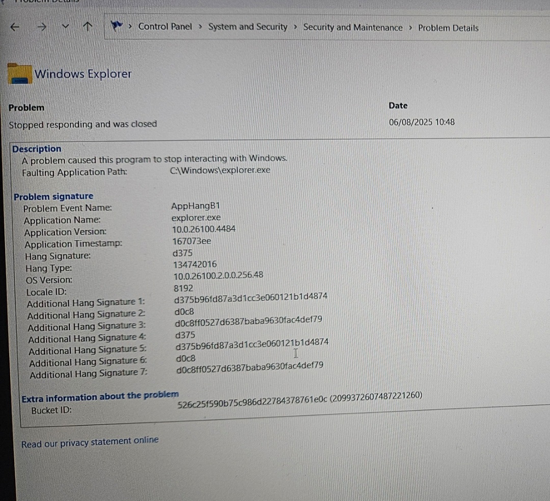 Windows 11 when moving icons explorer crashes - Microsoft Q&A