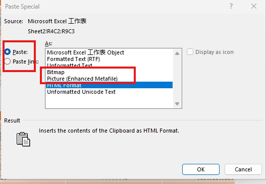 How can I get outlined/boxed text in Excel to copy and paste into Word ...