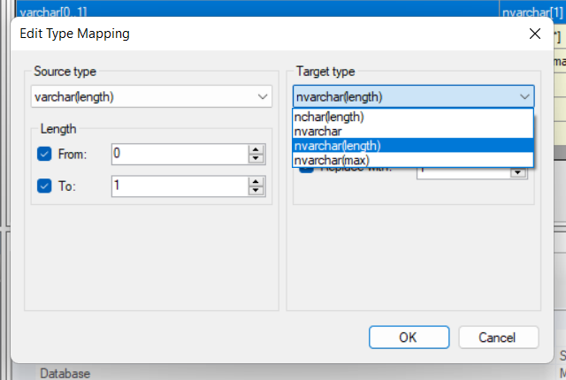 sql server migration assistant - mapping varchar to varchar - Microsoft Q&A