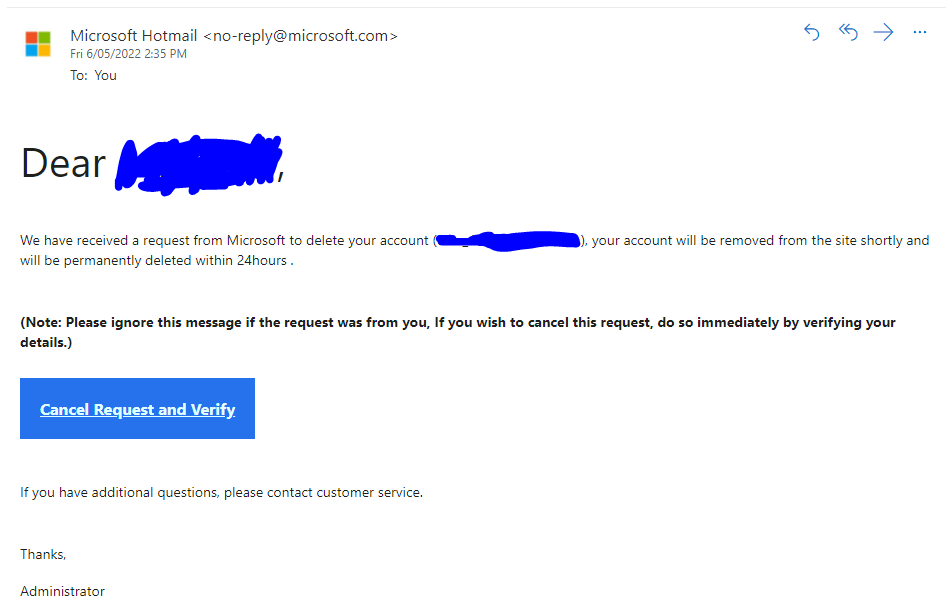 Is this a scam? Account deactivation - Microsoft Q&A