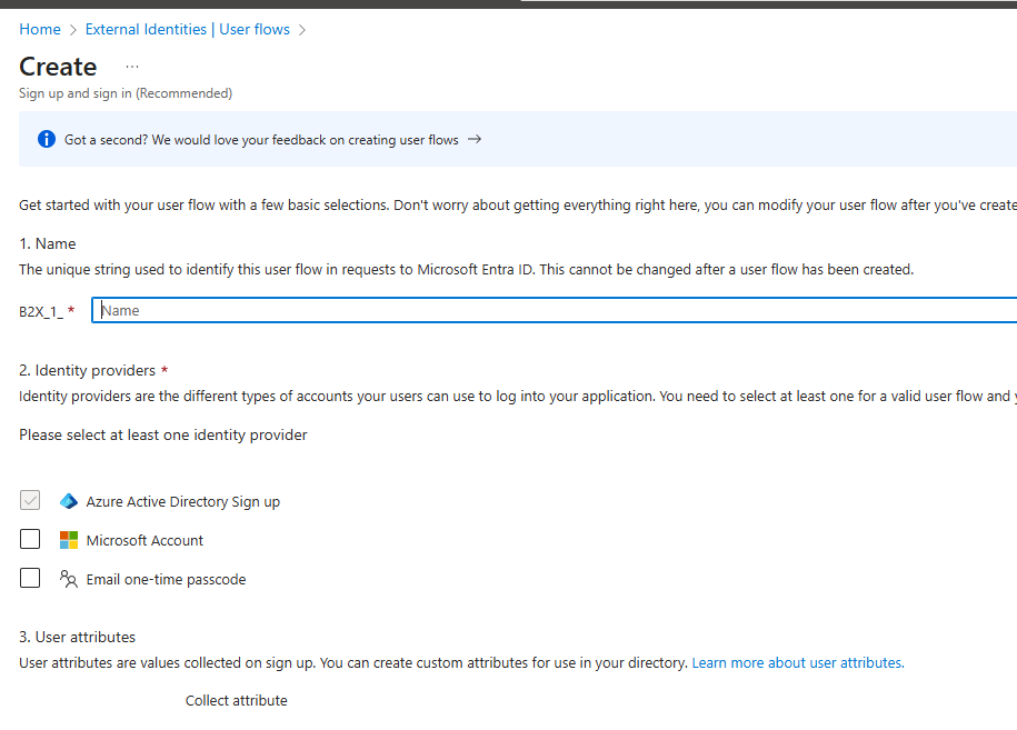 Entra External Tenant - Signup flow - doesnt seem to be supported ...
