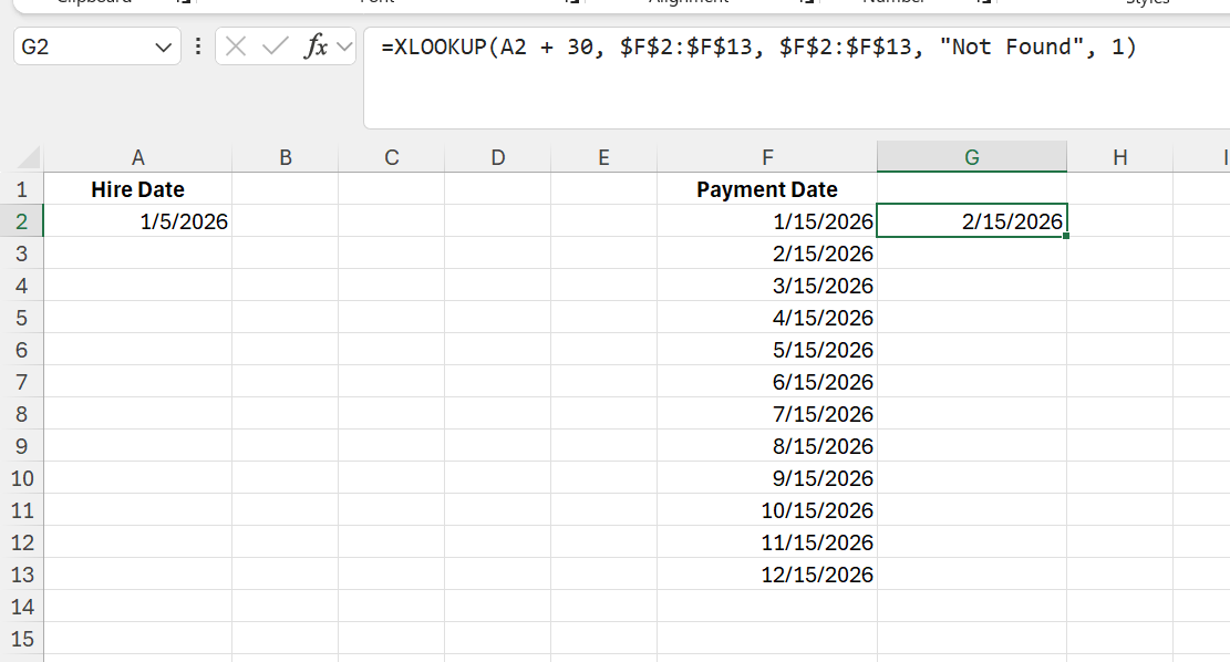 I want to create a formula, using a hire date +30 days, I want to ...