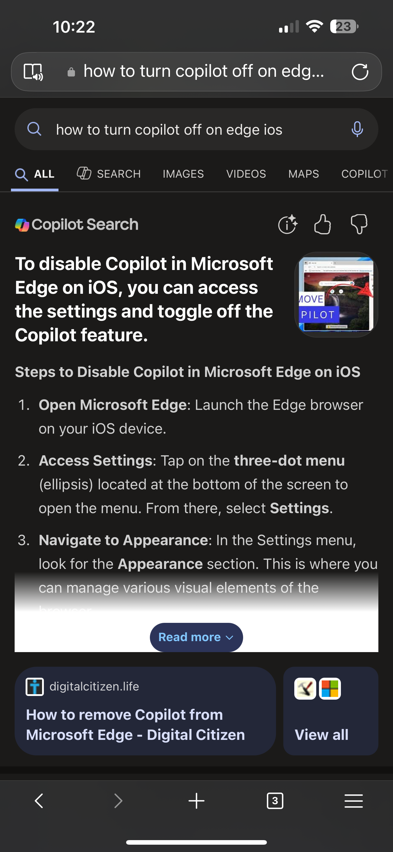 How to fully turn off Copilot? iOS 18.6.2 - Microsoft Q&A
