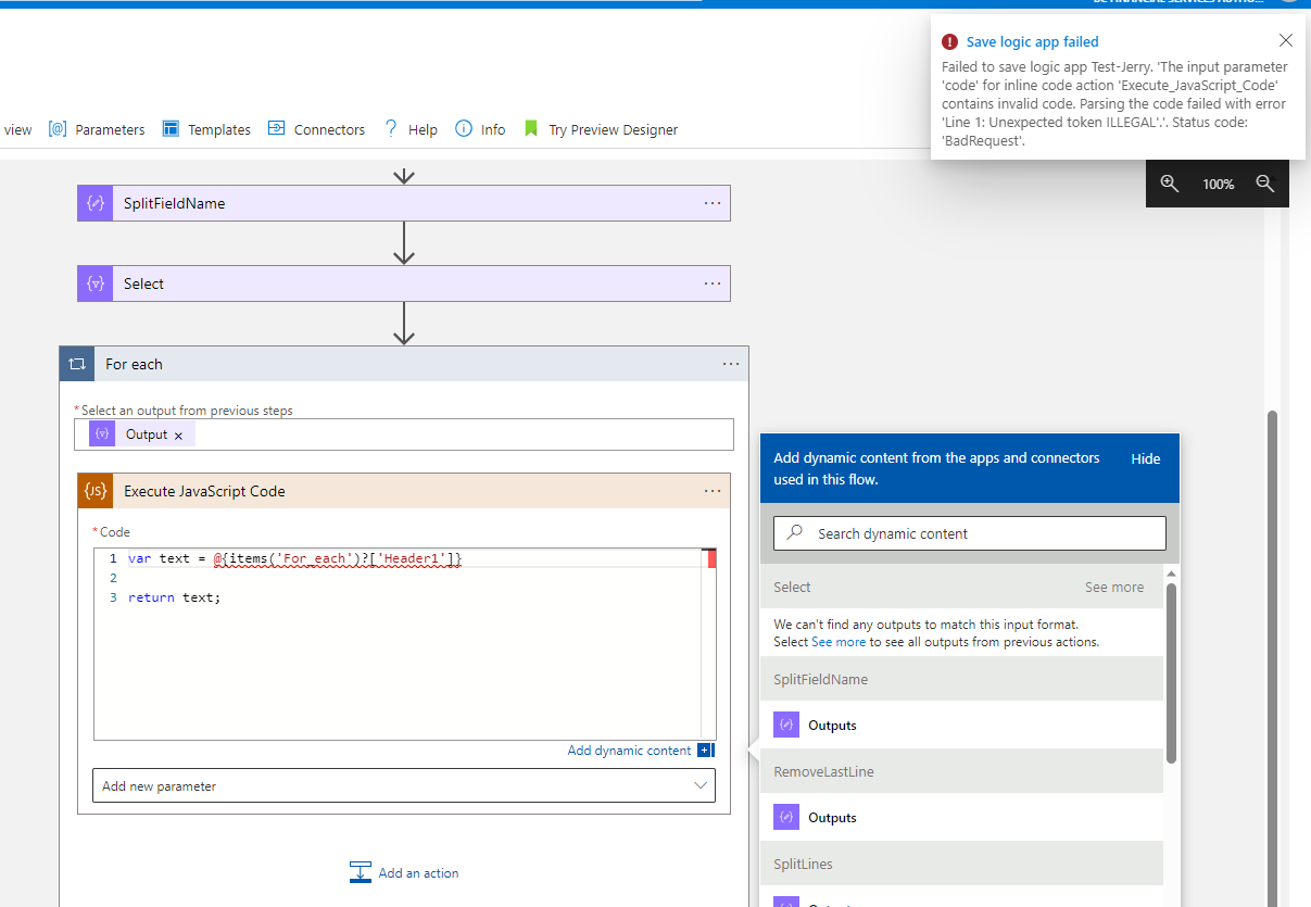 Logic App inline code in foreach loop - Microsoft Q&A Logic App inline code in foreach loop - Microsoft Q&A