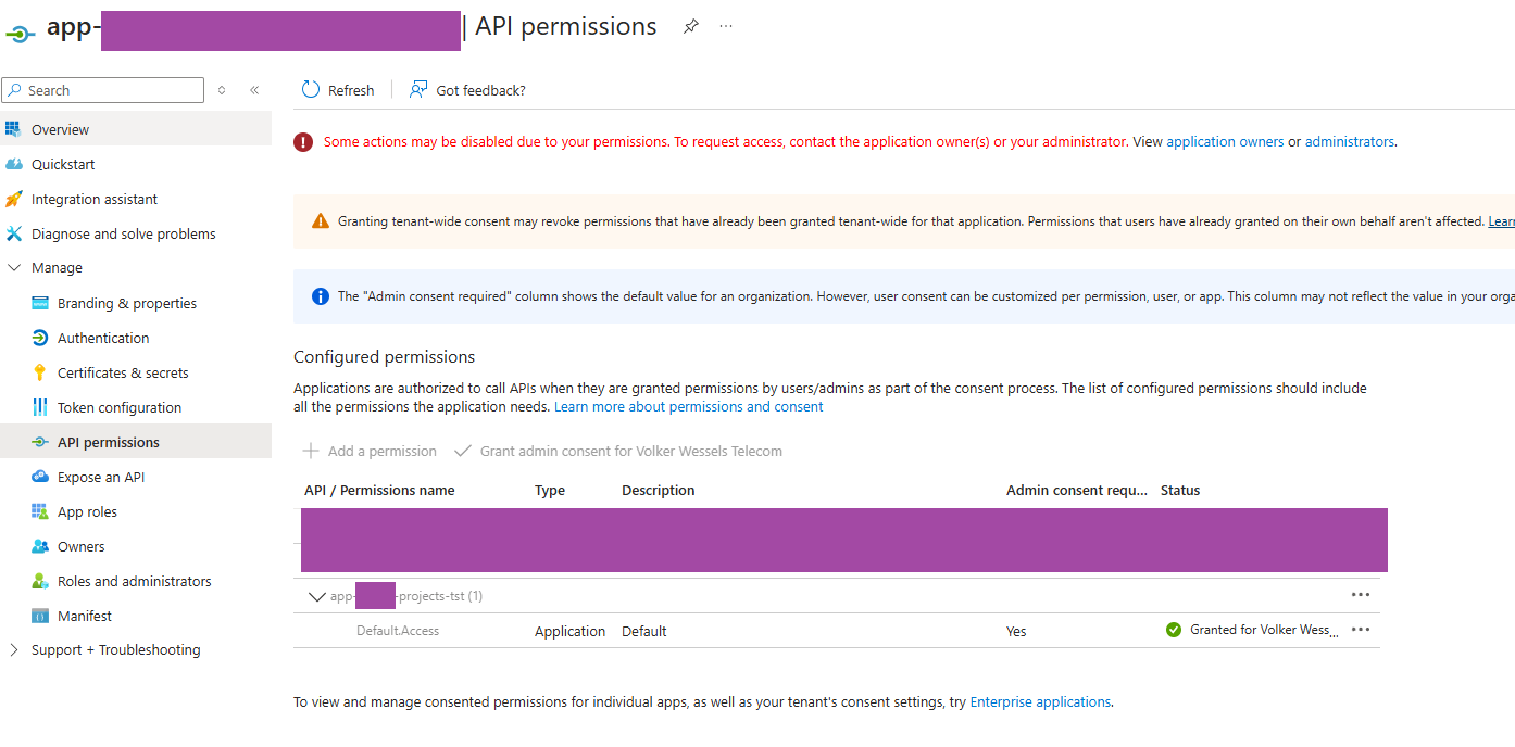 App registration can get access to any app registration within the ...