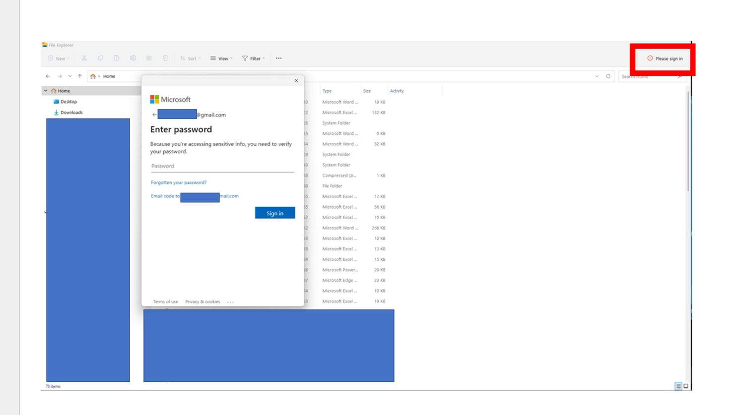 File explorer sign in change error - Microsoft Q&A