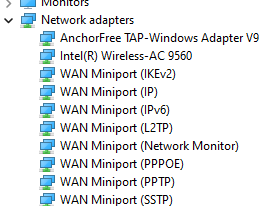 In Device Manager my WLAN randomly changes to a triangle warning sign ...