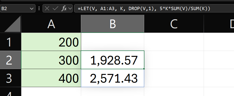 Excel formula to proportionally allocate values - Microsoft Q&A