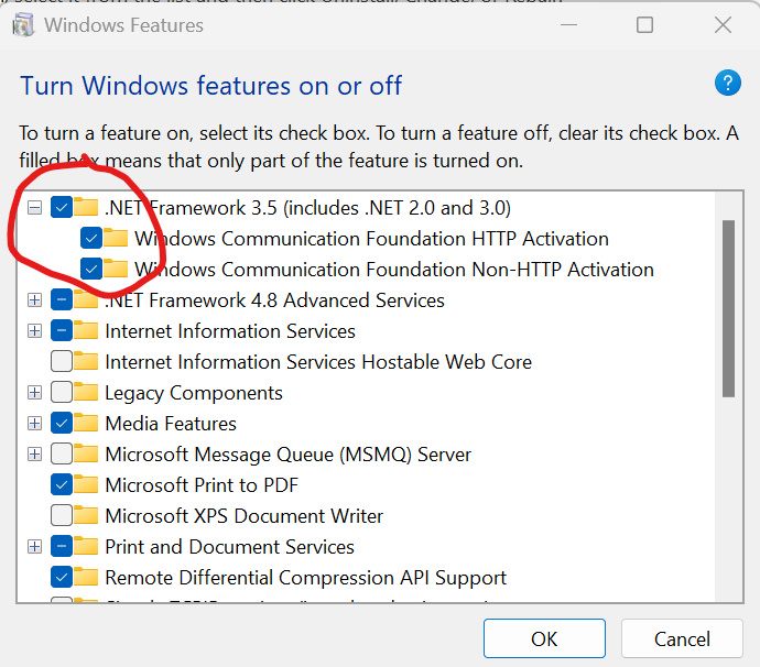 Unable to enable .Net Framework 3.5 with error 0x800700C1 - Microsoft Q&A