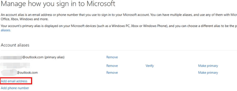 Change @msn to @outlook - Microsoft Q&A