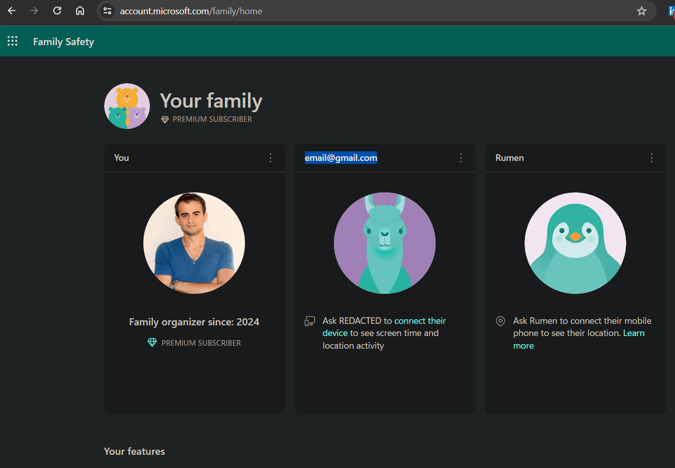 Microsoft 365 Family sharing. Who is aware of Family members ...