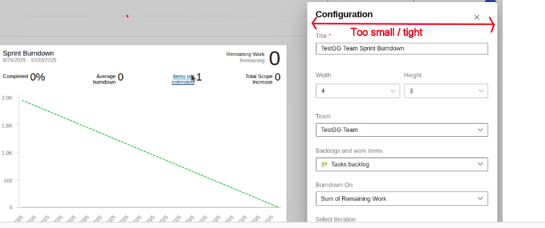 How to use the larger widget configuration panel in an Azure DevOps ...