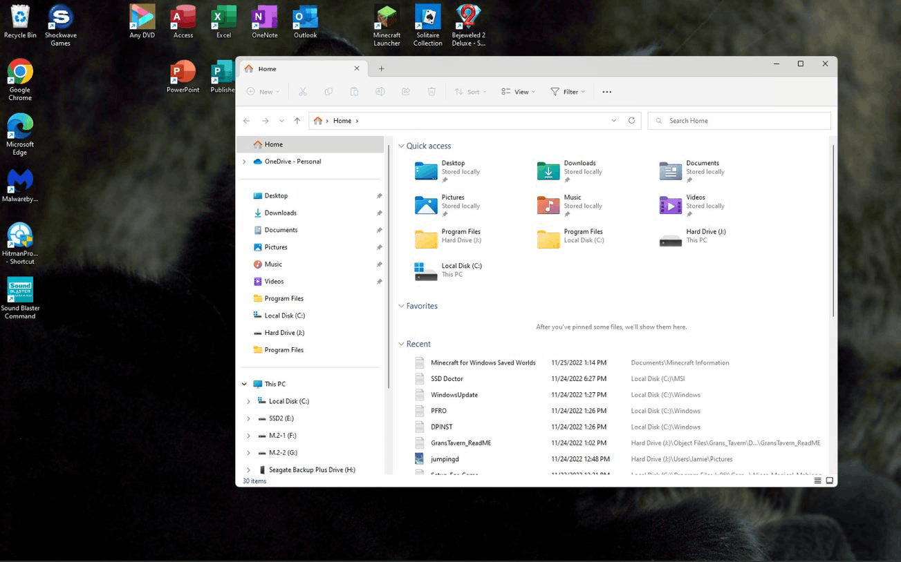 Accessing all folders on a local account from the administrator account Windows 11 Pro ...