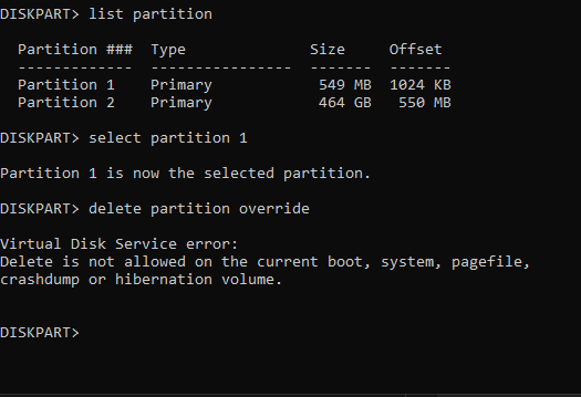 Cannot find the solution to "Cannot find room for the EFI system partition." when converting ...