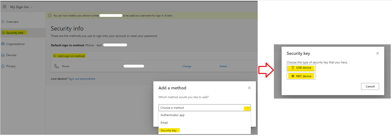 Setting up a security key as your verification method - Microsoft Q&A