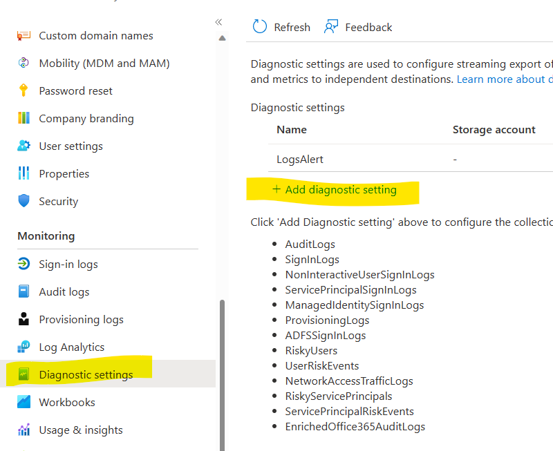 Set-up alers for sign-in logs - Microsoft Q&A