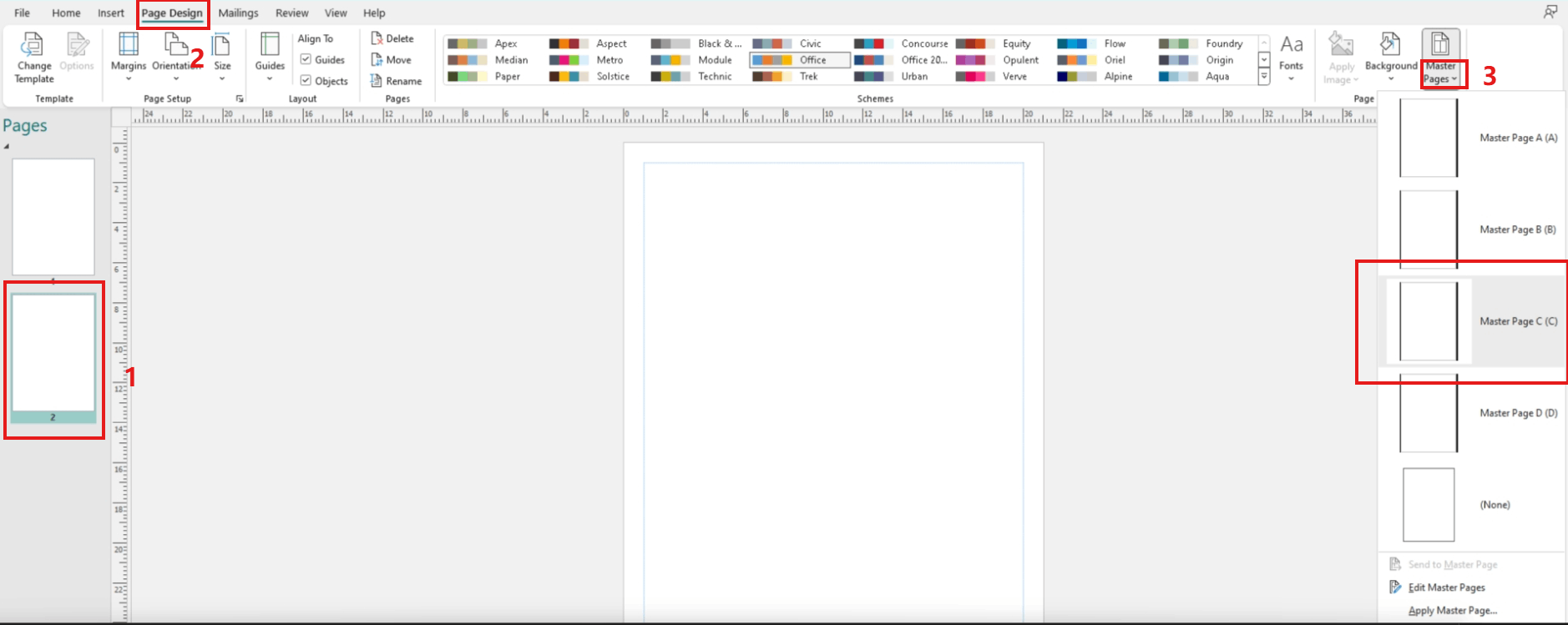 how to identify which master page is applied to a specific page in ...