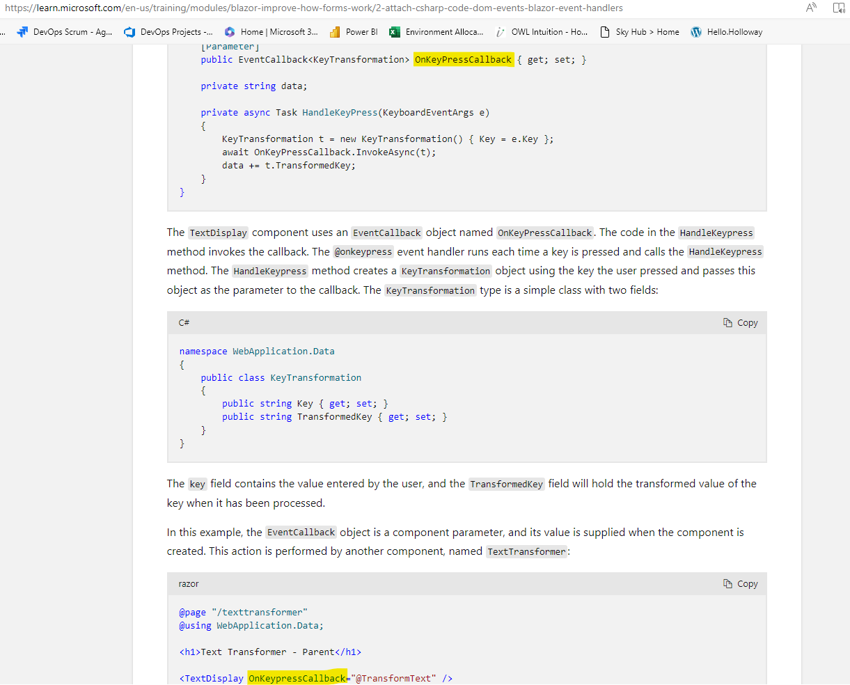 How To Resolve Invalidcastexception Error In Sample Code Listed In Use An Eventcallback To