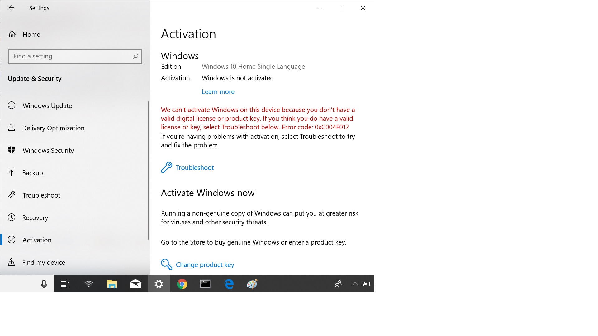 Windows 10 Activation Error - Microsoft Q&A