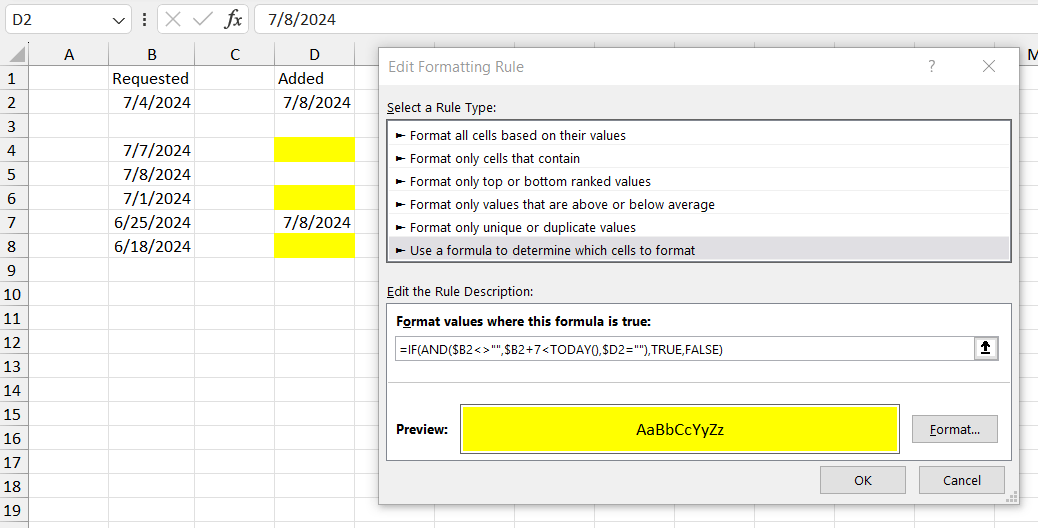 Need help creating formula in Excel - Microsoft Q&A