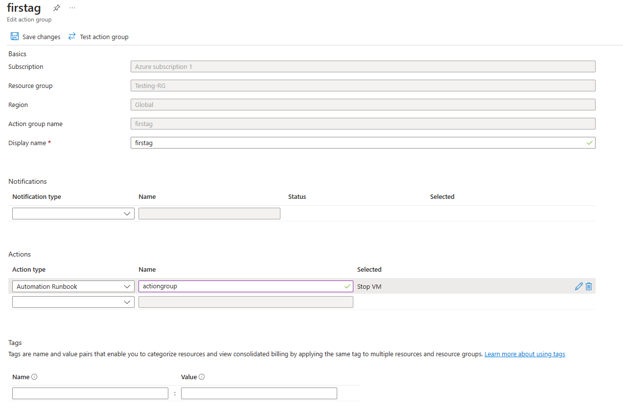 Action group not activating from alert - Microsoft Q&A