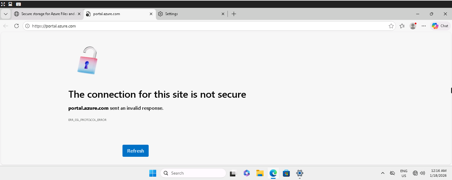 Connectivity Issue on Lab Assessment Virtual Machine ( ERR_SSL_PROTOCOL ...