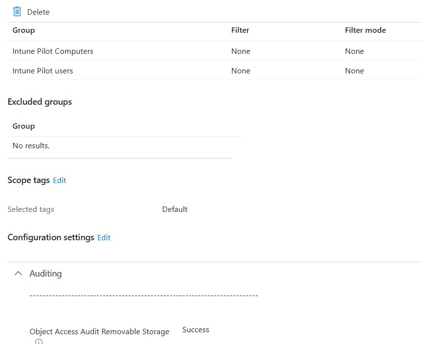 Enable Object Access Audit Removable Storage from intune - Microsoft Q&A Enable Object Access Audit Removable Storage from intune - Microsoft Q&A