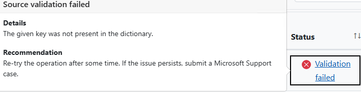 Azure Migrate Discovery issue Server 2016 "The given key was not present in the dictionary ...