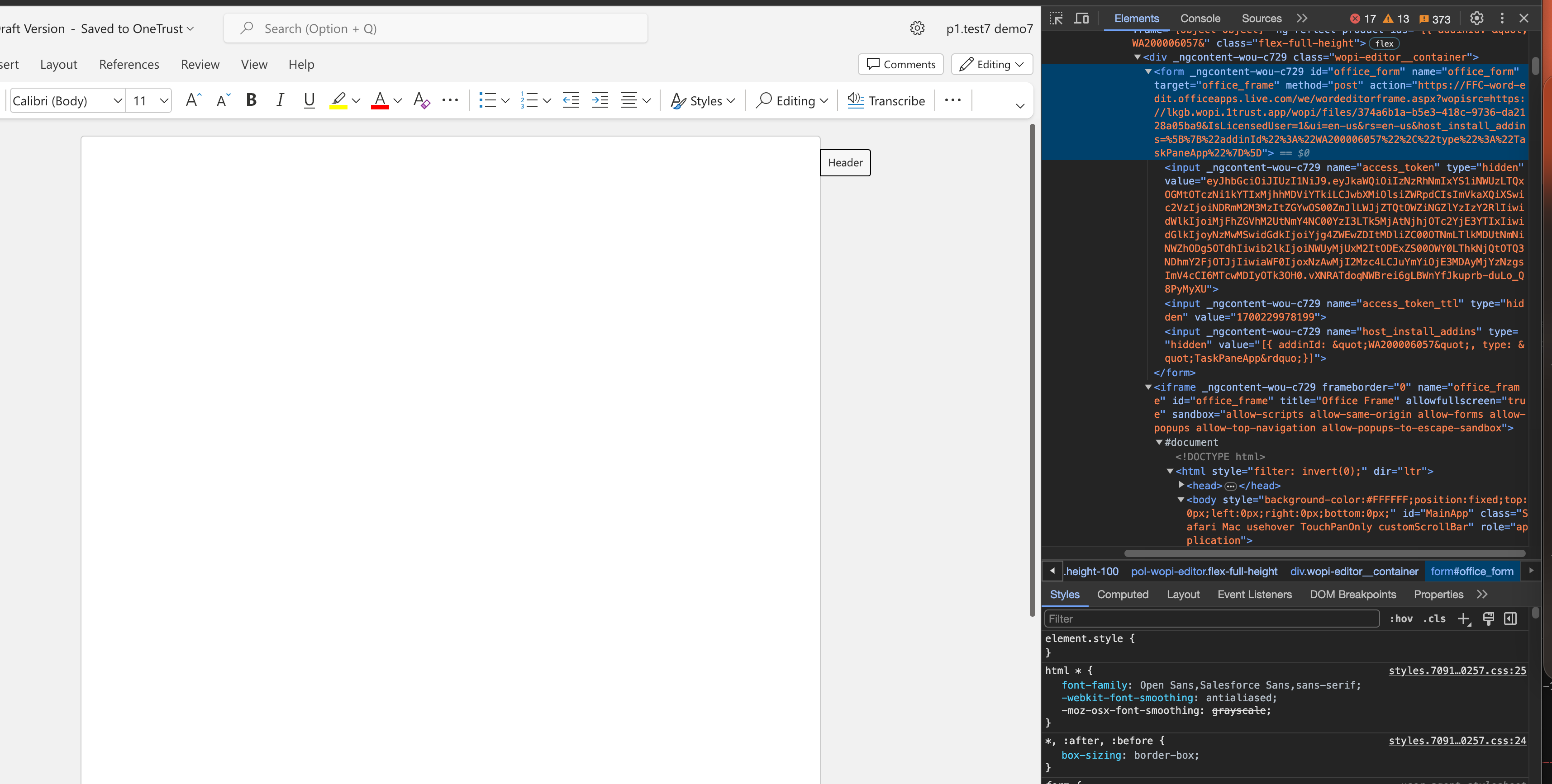unable to open the appsource hosted preinstall addin in WOPI host when passing all the ...