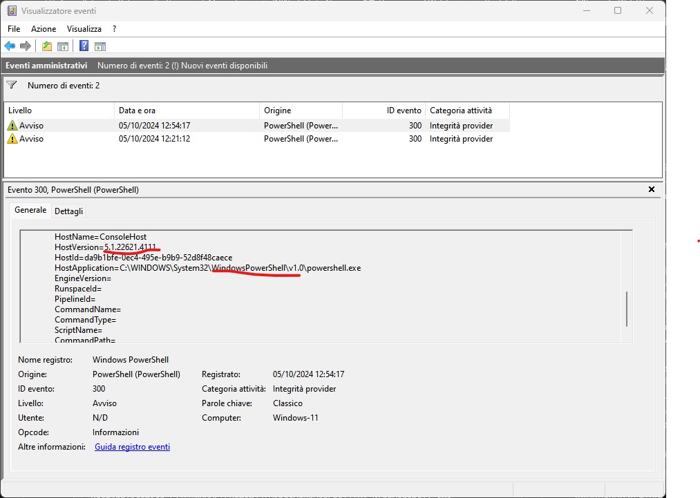 Warning PowerShell ID 300 - Microsoft Q&A