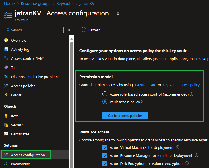 Granting KeyVault Full Secret permission? - Microsoft Q&A