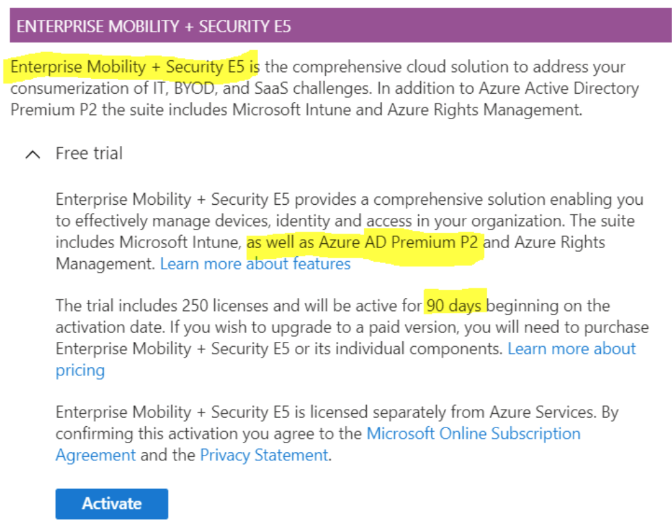 im studing azure at the moment and i need to get free trial P2 ...
