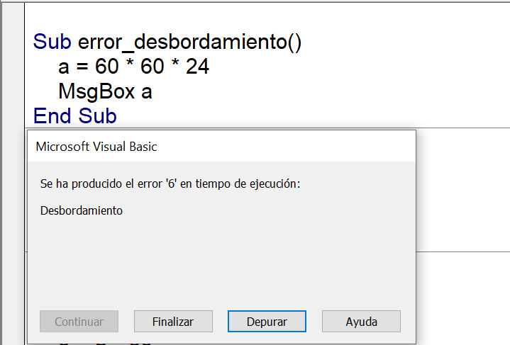 Error desbordamiento Excel - Microsoft Q&A