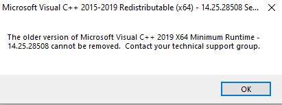 Microsoft VC++ 2019 X86 Minimum Runtime Missing - Microsoft Q&A