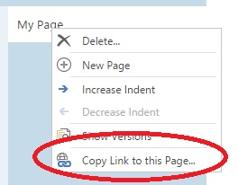 Share link to specific page in OneNote - Microsoft Q&A