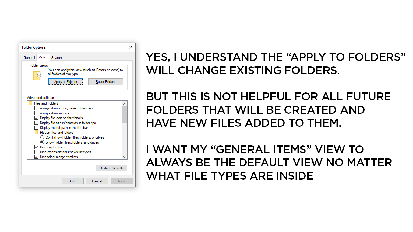 How To Set Default Folder View For All New Folders, Regardless Of File ...