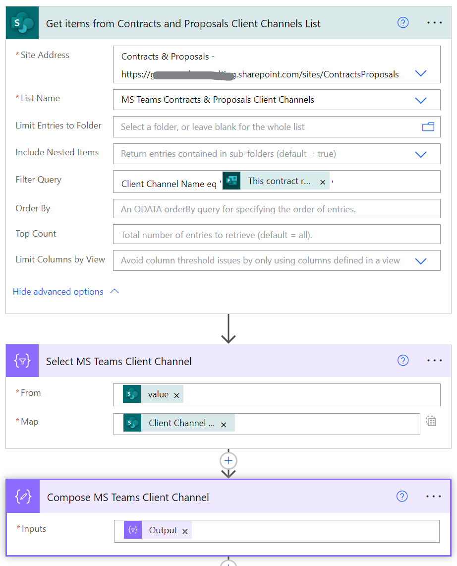 How to dynamically select team channel to post message to in power automate? - Microsoft Q&A
