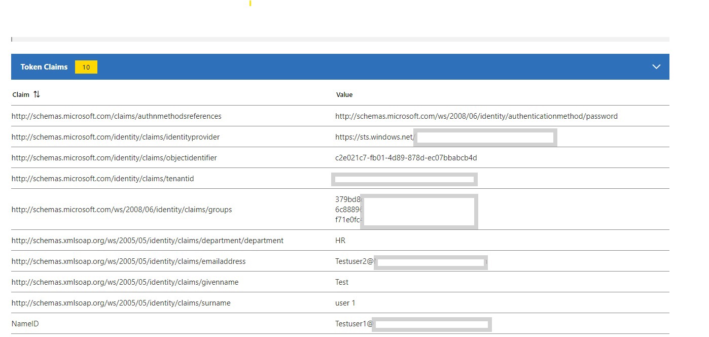 Custom Claims added for enterprise app is not showing up in SAML ...