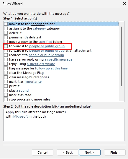 email forwarding rules for Outlook 365 classic - Microsoft Q&A