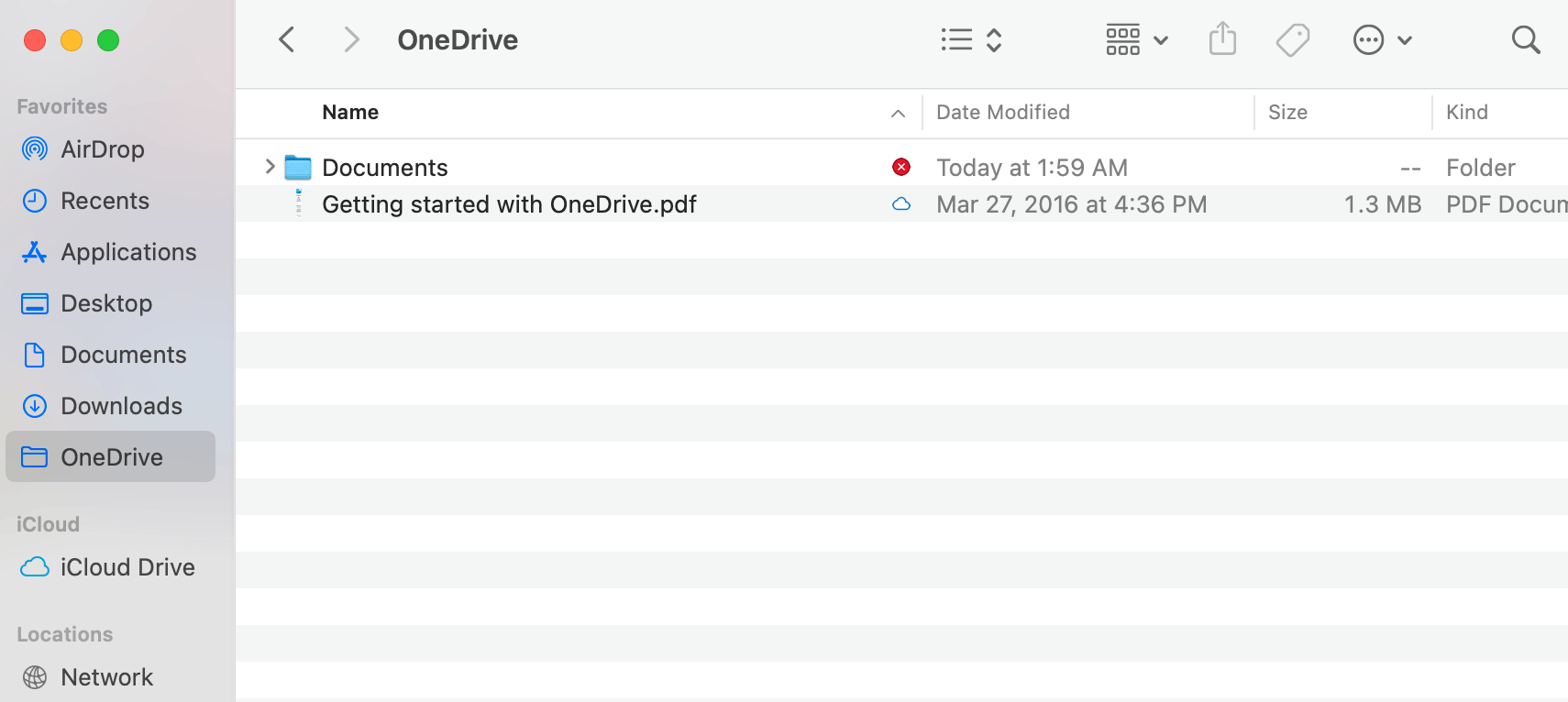 Red x - One Drive - Microsoft Q&A