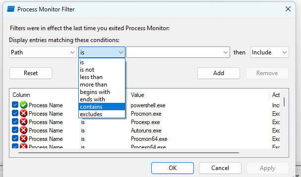 Procmon: When you filter to a registry path, do you need to specify the ... Procmon: When you filter to a registry path, do you need to specify the ...