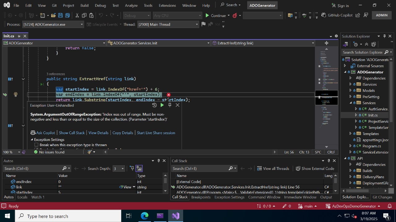 System.ArgumentOutOfRangeException while deploying AKS template using demo generator - Microsoft Q&A