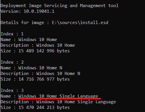 We found a Windows 10 Home Single Language digital license for this ...