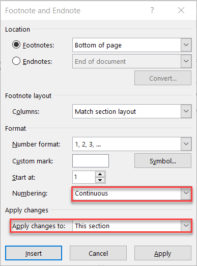 Footnote numbering problem in Word - Microsoft Q&A