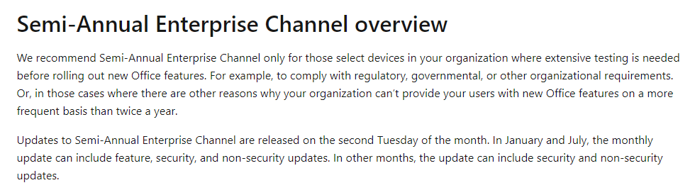 Office Business Channel Version numbers ... What is going on ...