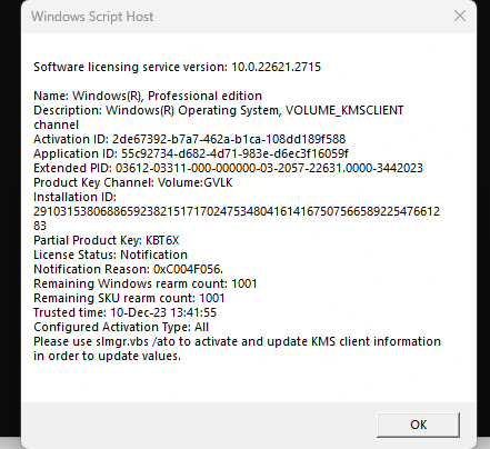 Error Code 0x8007007B , cant activate any product key in Windows 11 - Microsoft Q&A