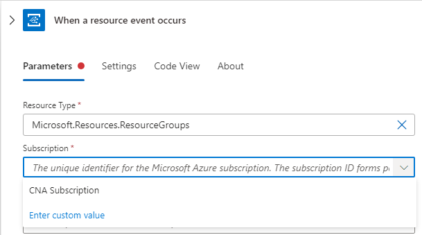 Event Grid Connector Setup: Concierge Subscription missing from Subscription Selection Menu ...